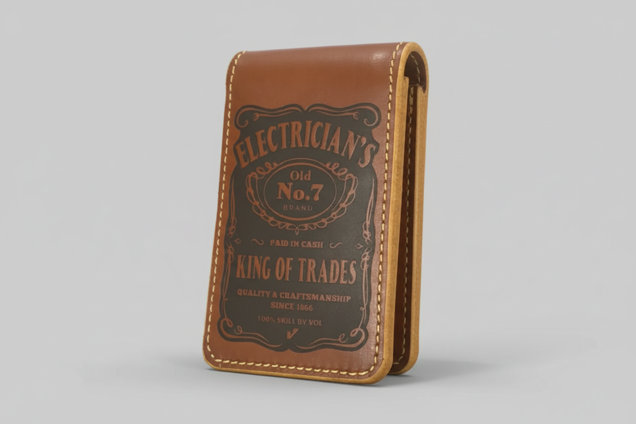 Electricians Leather Notepad Cover – burnsideleathercraft.com
